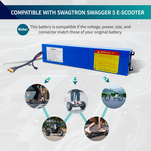 Swagtron Swagger 5 Scooter Battery | 36V 7.8Ah Lithium Battery – BATTERYINT