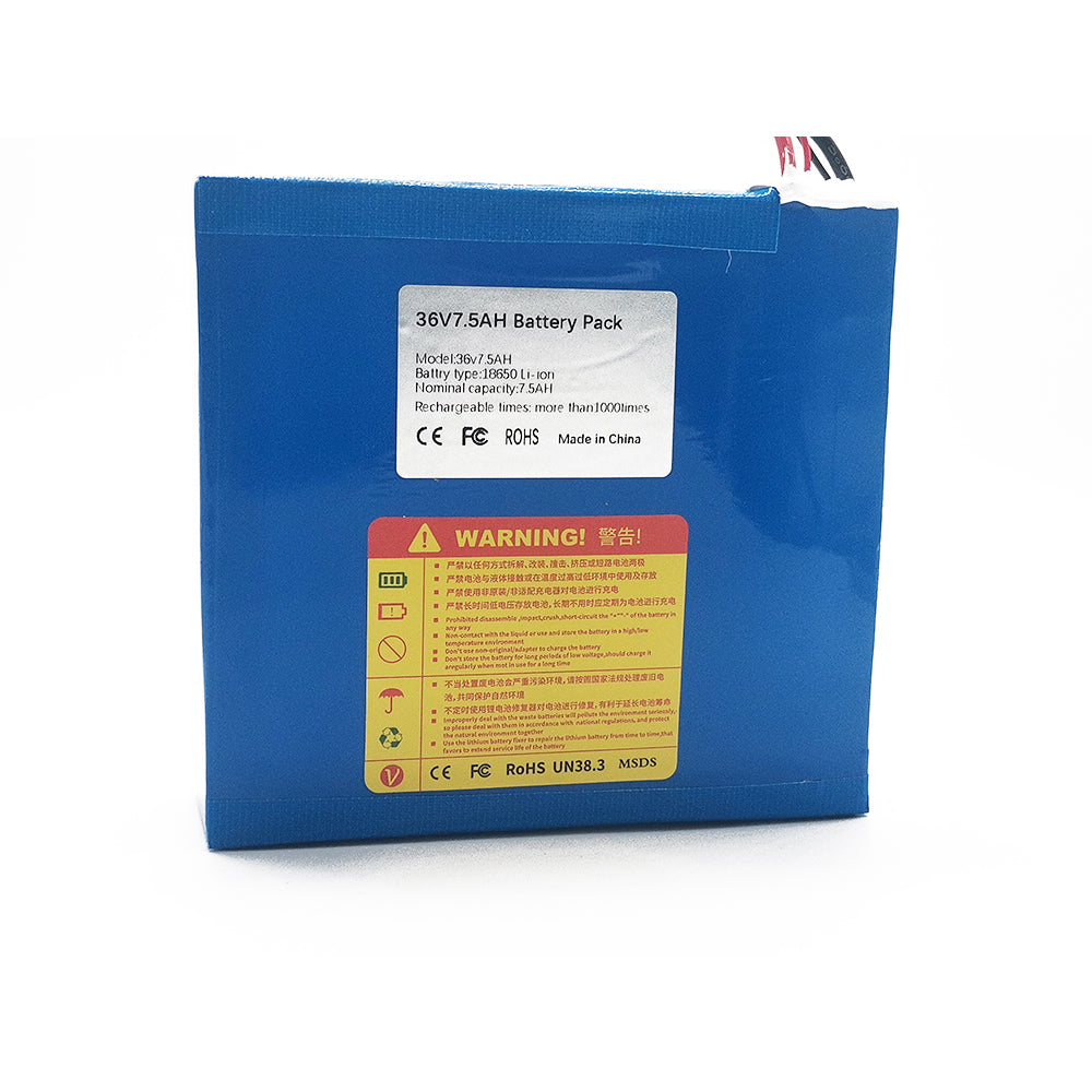 18650 Battery Pack 36V 7.5Ah Modified Bikes EV Protection with PCB + 3 ...