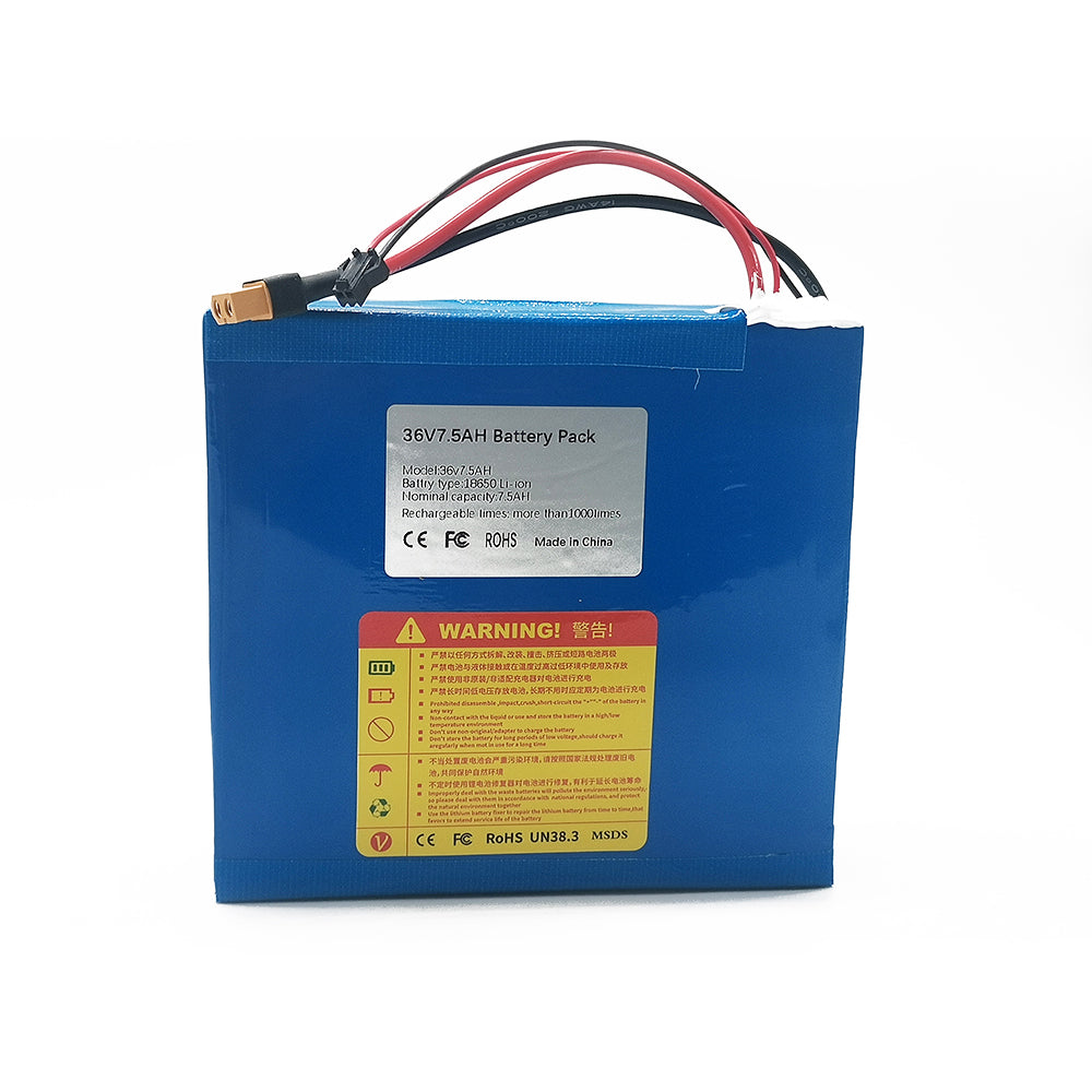18650 Battery Pack 36V 7.5Ah Modified Bikes EV Protection with PCB + 3 ...